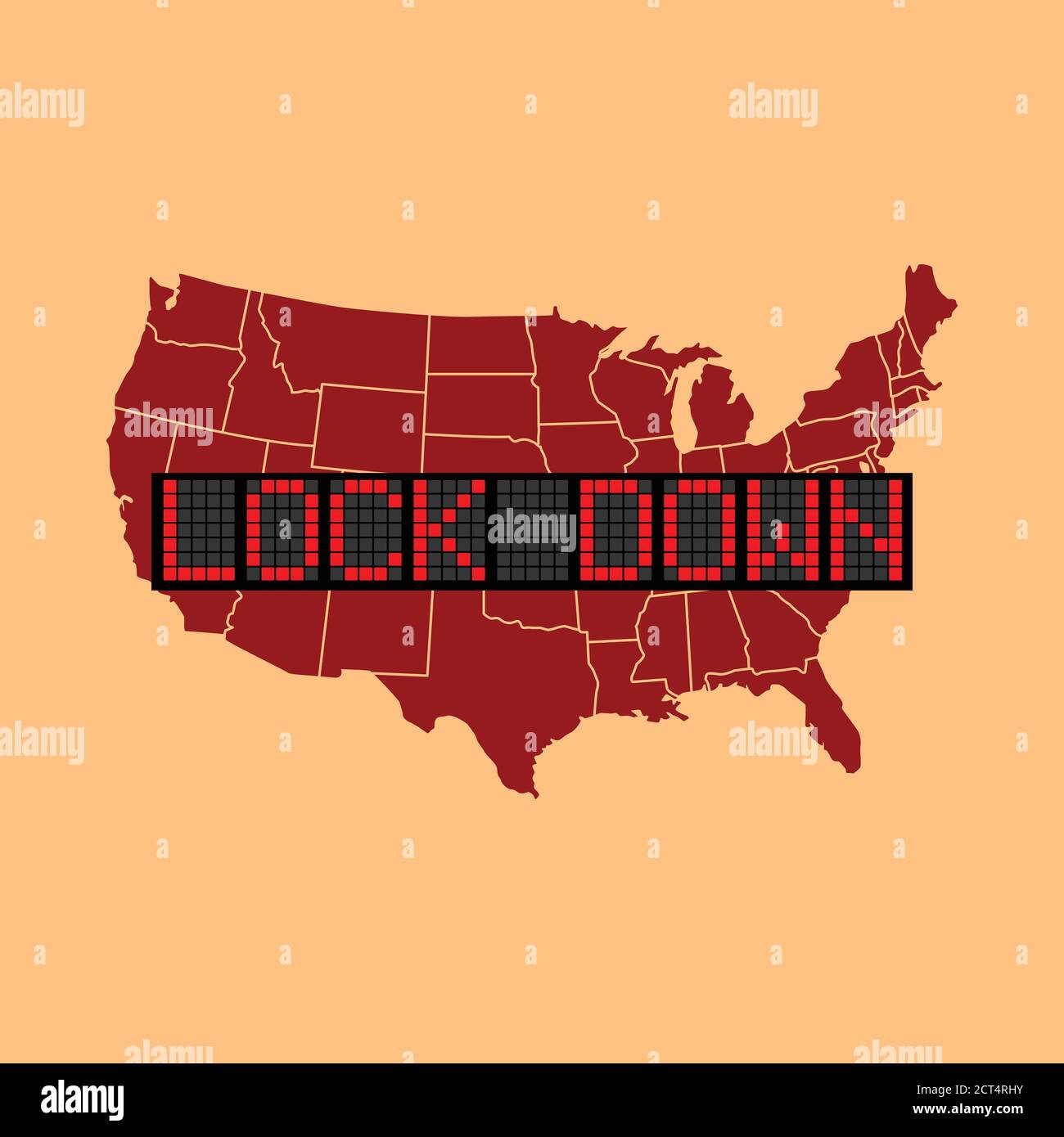 Illustration Vector Graphic Of USA Lockdown Stock Vector Image & Art ...