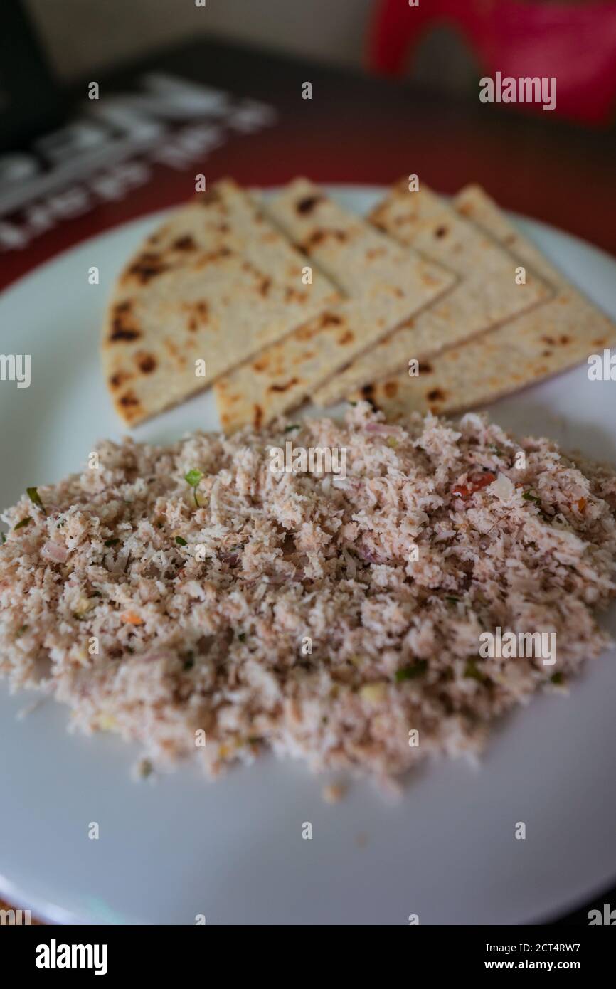 Mas Huni famous tuna salad with coconut traditionally eaten for ...