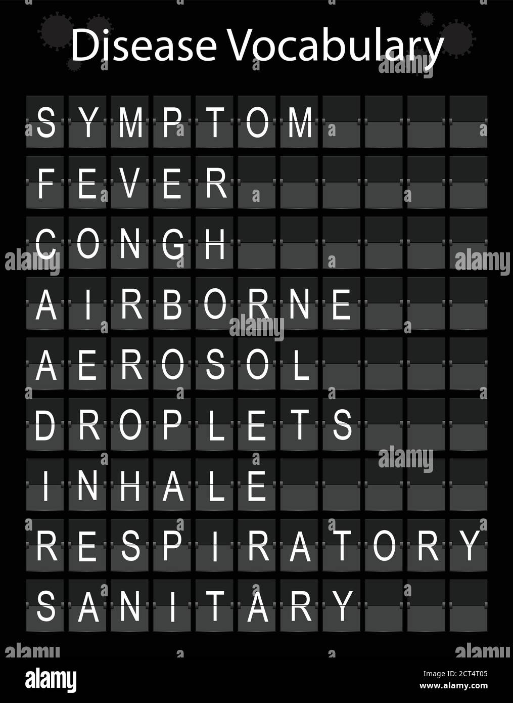 Disease Vocabulary Digital Board Illustration Stock Vector Image & Art ...