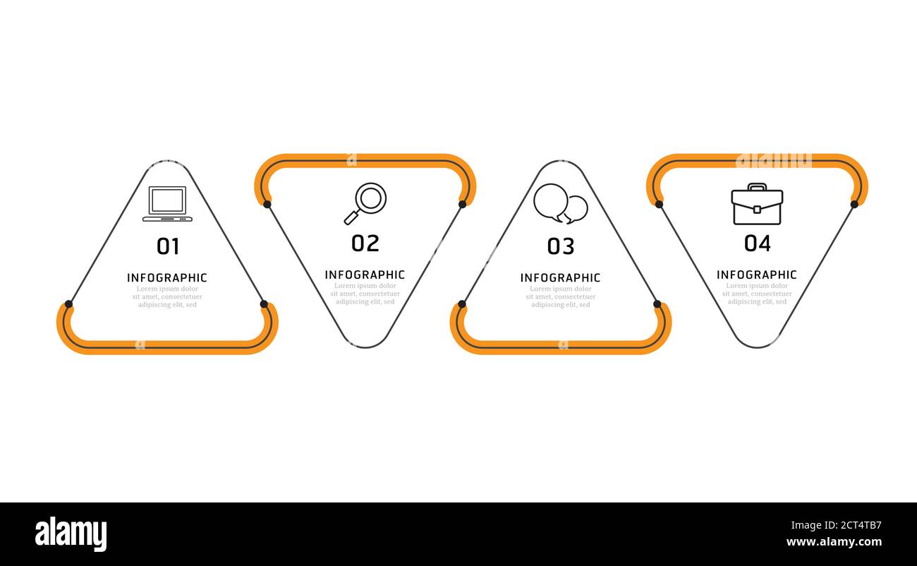 Vector Infographic label design template with icons 4 options Stock ...