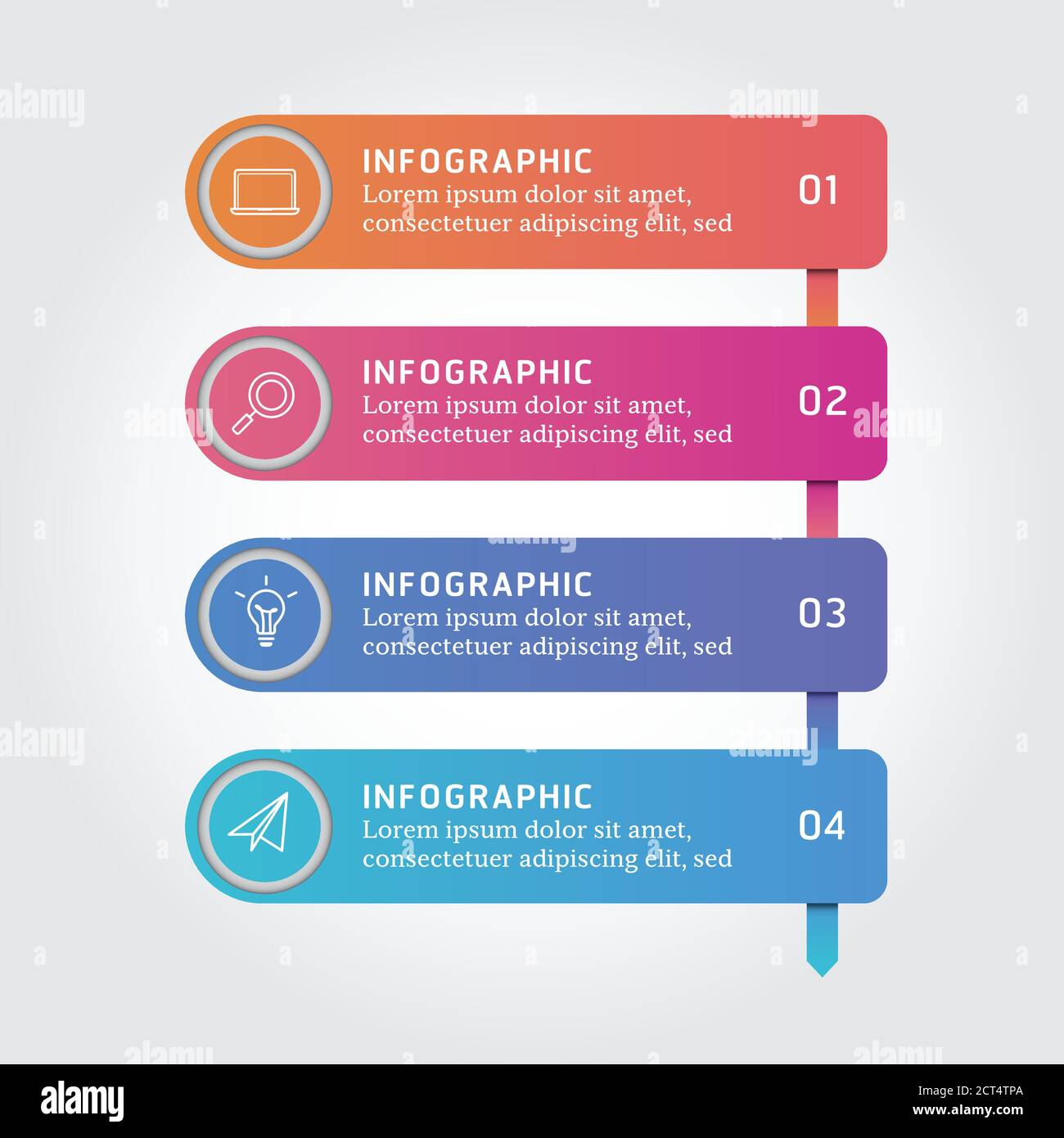 Vector Infographic label design template with icons 4 options Stock ...
