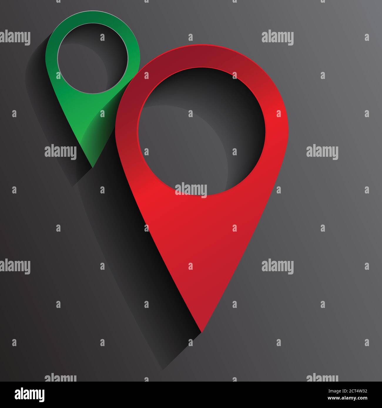 3D Illustration of Red pin location map Stock Vector Image & Art - Alamy