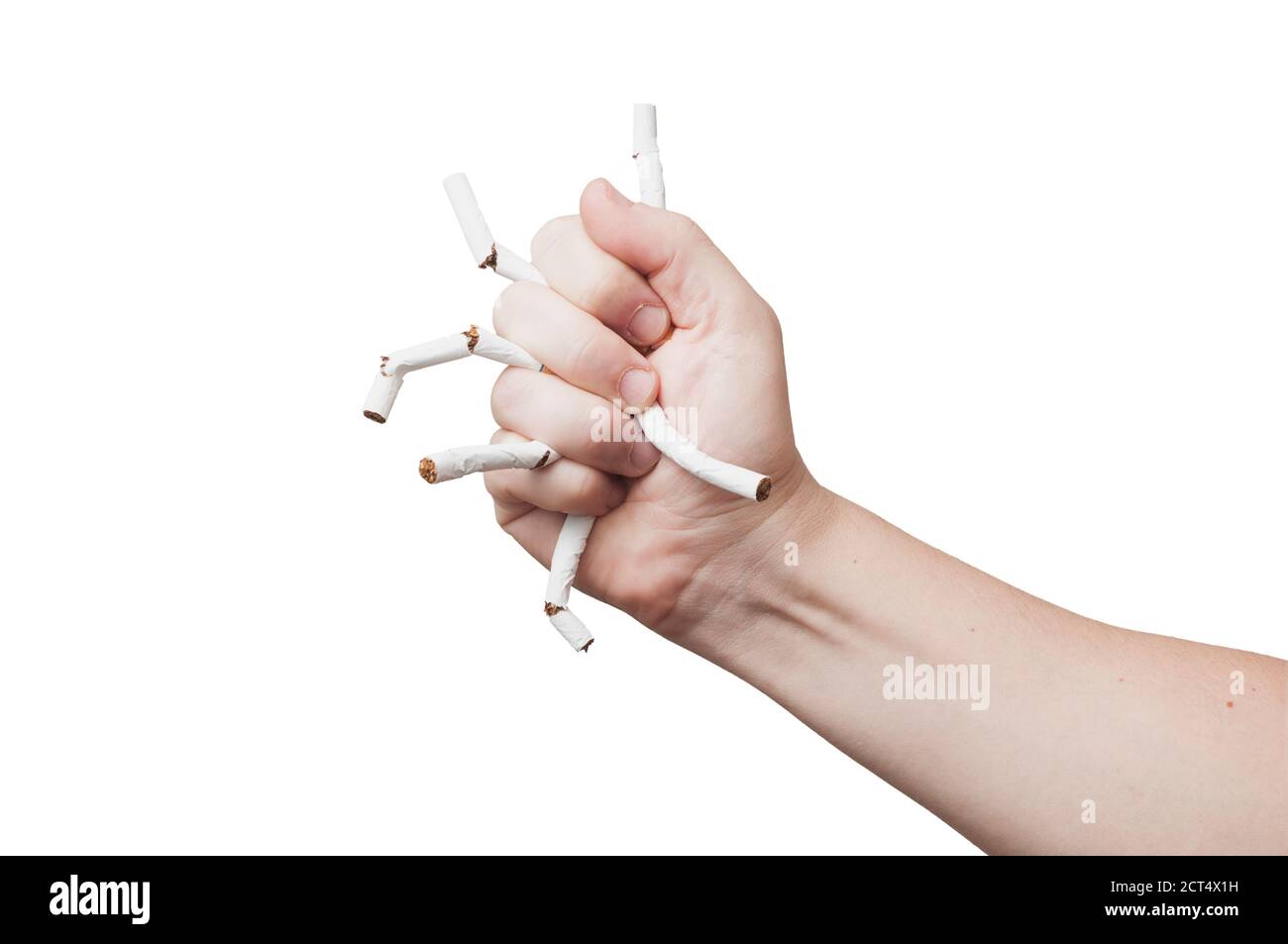 Cigarette pack in fist hi-res stock photography and images - Alamy