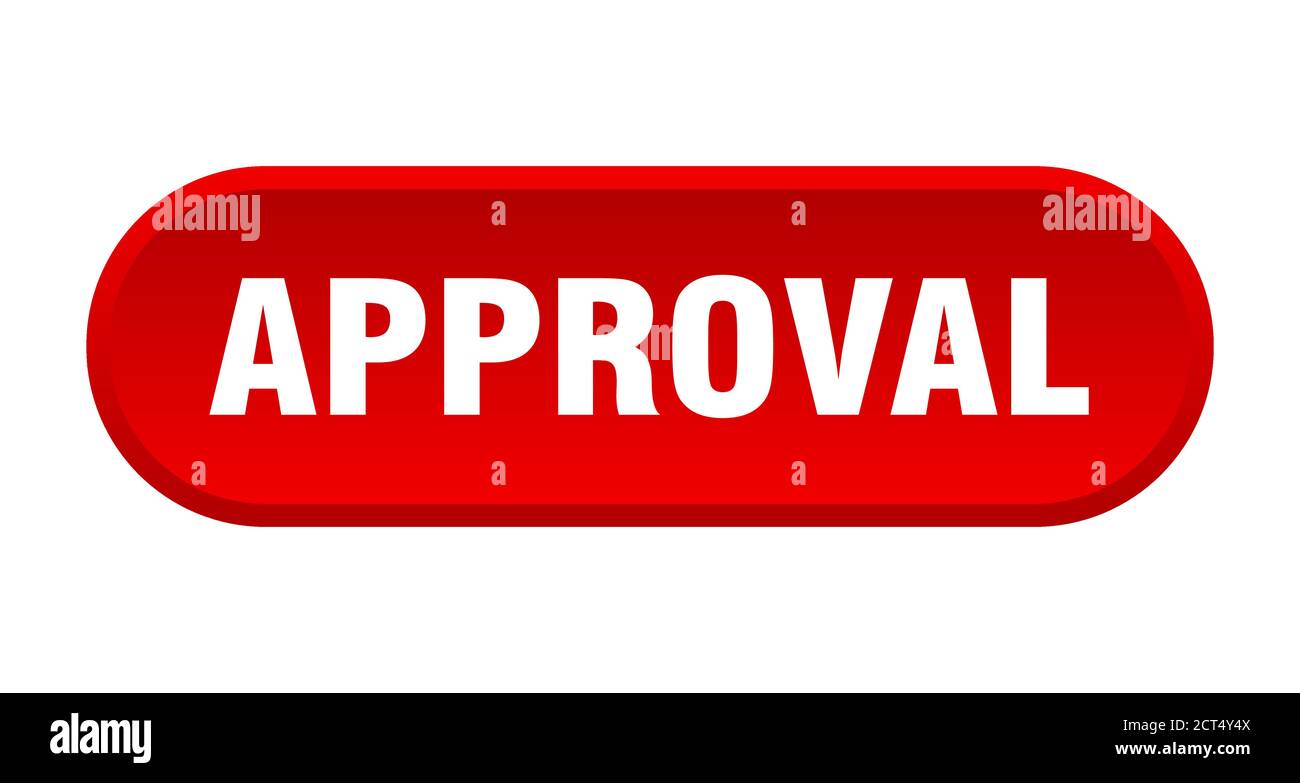 approval button. rounded sign isolated on white background Stock Vector Image & Art - Alamy