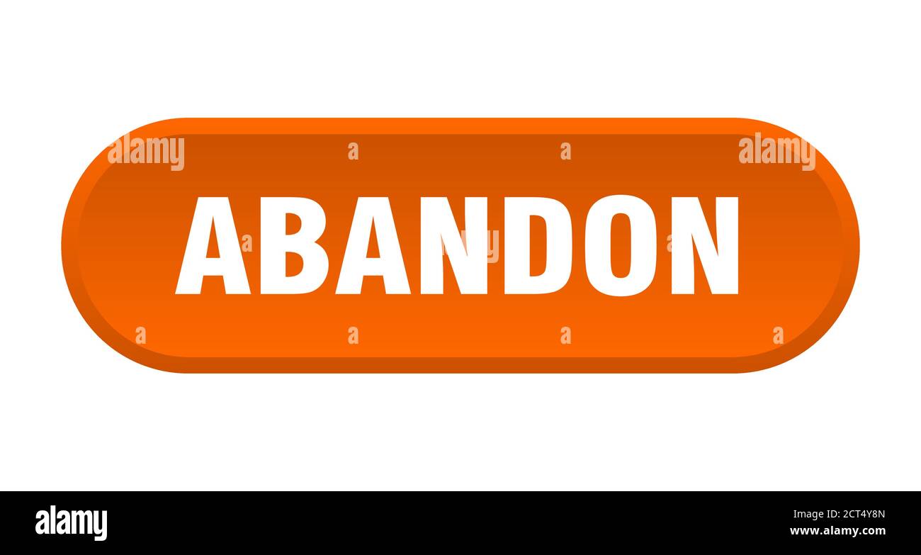 abandon button. rounded sign isolated on white background Stock Vector ...