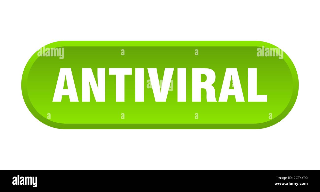 antiviral button. rounded sign isolated on white background Stock ...