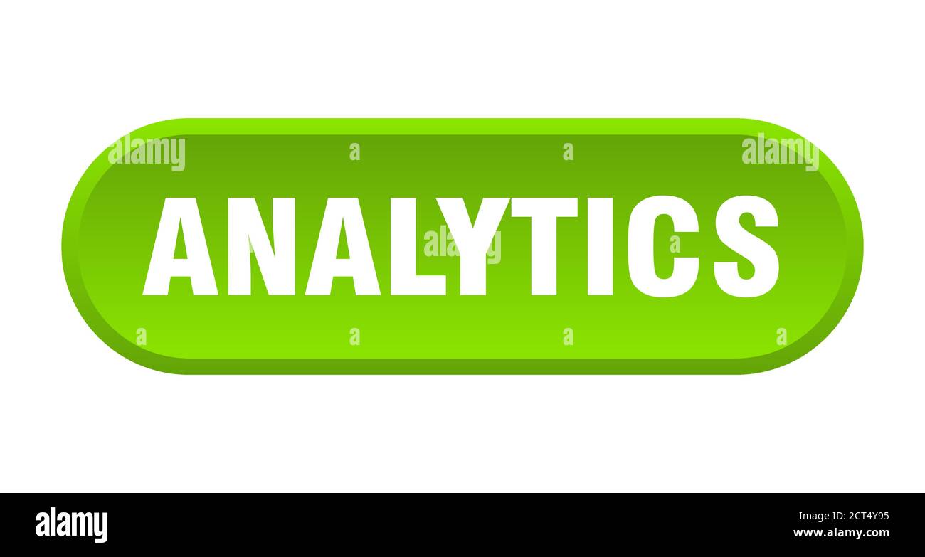 analytics button. rounded sign isolated on white background Stock ...