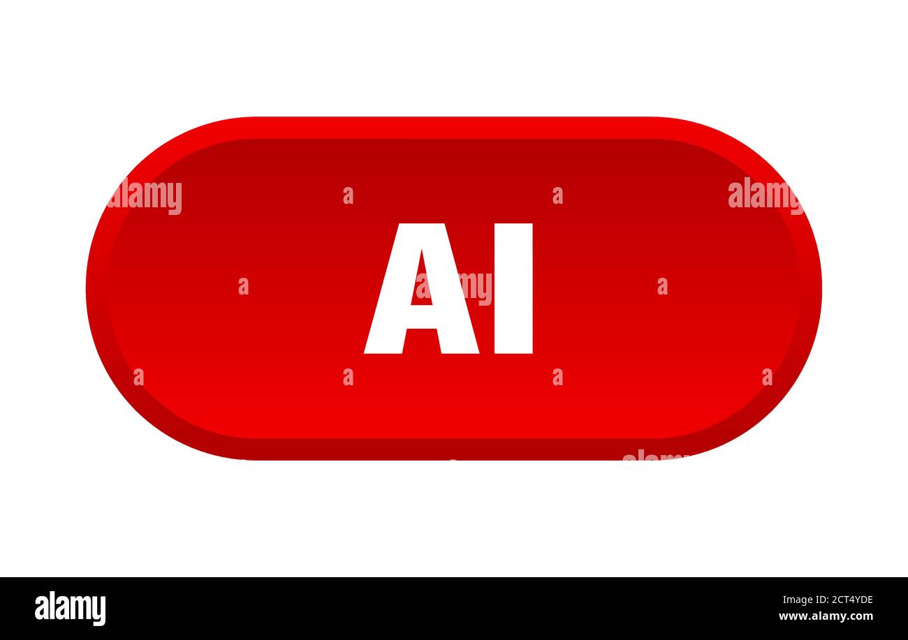ai button. rounded sign isolated on white background Stock Vector Image ...