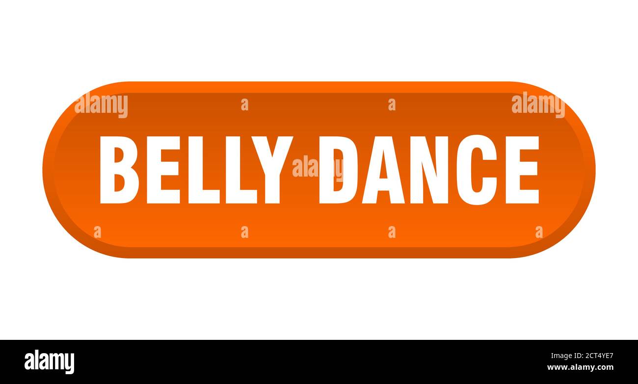 belly dance button. rounded sign isolated on white background Stock ...