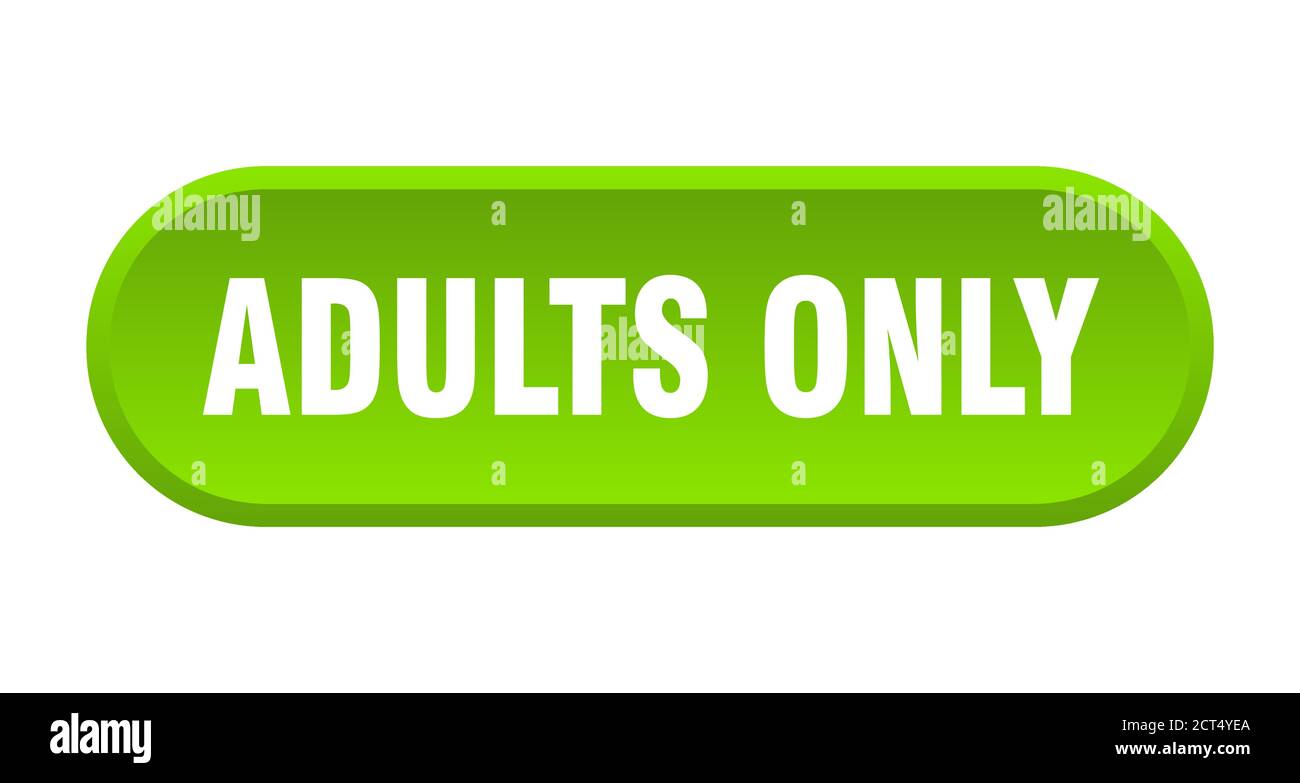 adults only button. rounded sign isolated on white background Stock ...
