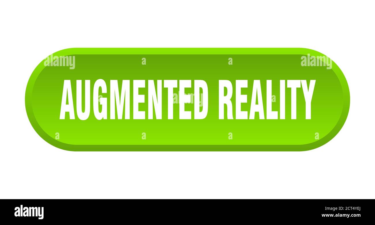 augmented reality button. rounded sign isolated on white background ...
