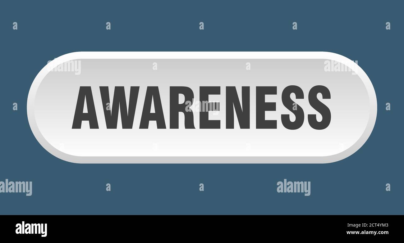 awareness button. rounded sign isolated on white background Stock ...