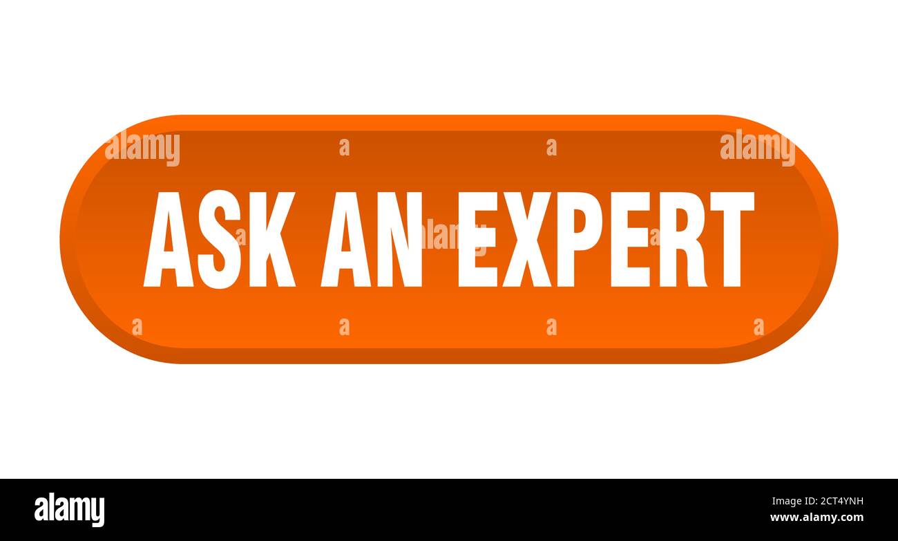ask an expert button. rounded sign isolated on white background Stock ...