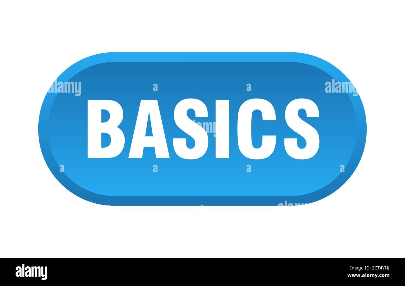 basics button. rounded sign isolated on white background Stock Vector ...