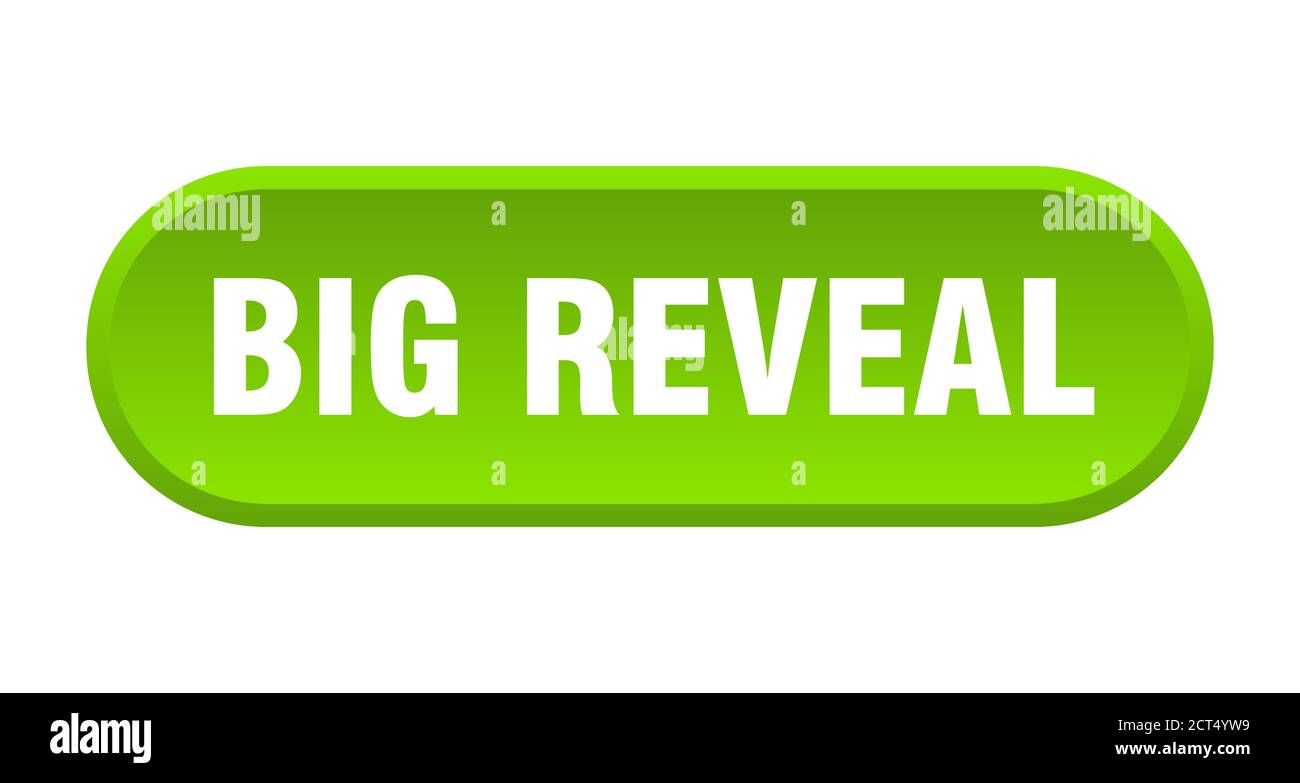 big reveal button. rounded sign isolated on white background Stock ...