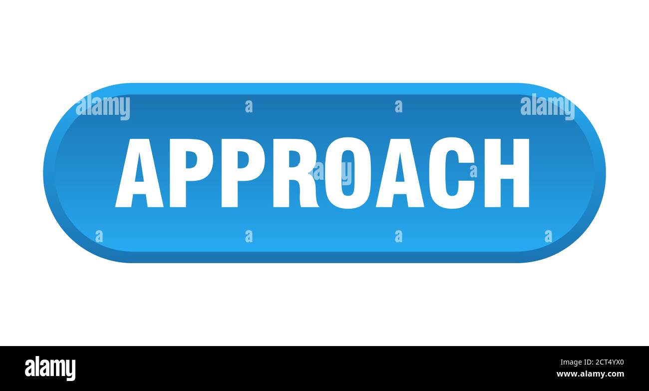 approach button. rounded sign isolated on white background Stock Vector ...