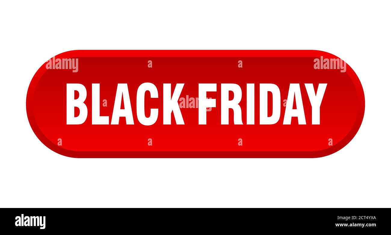 black friday button. rounded sign isolated on white background Stock ...