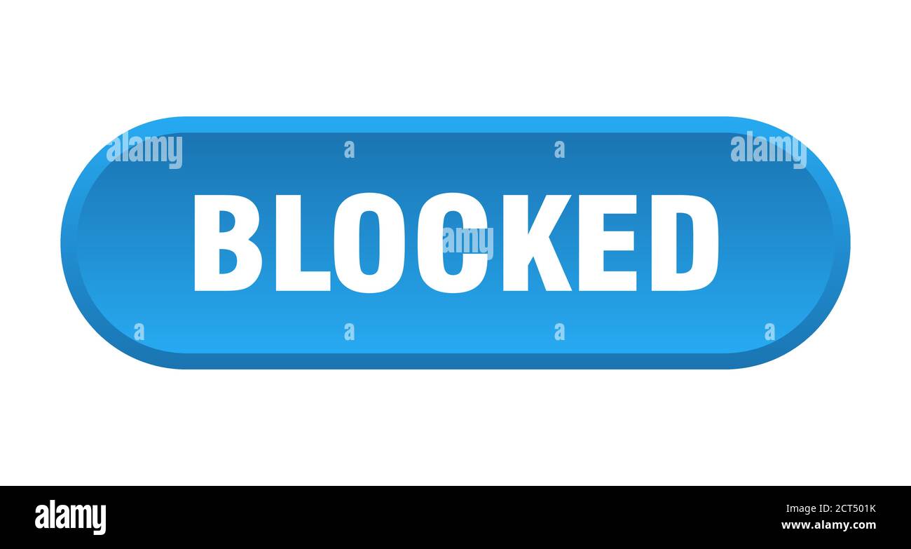 blocked button. rounded sign isolated on white background Stock Vector ...