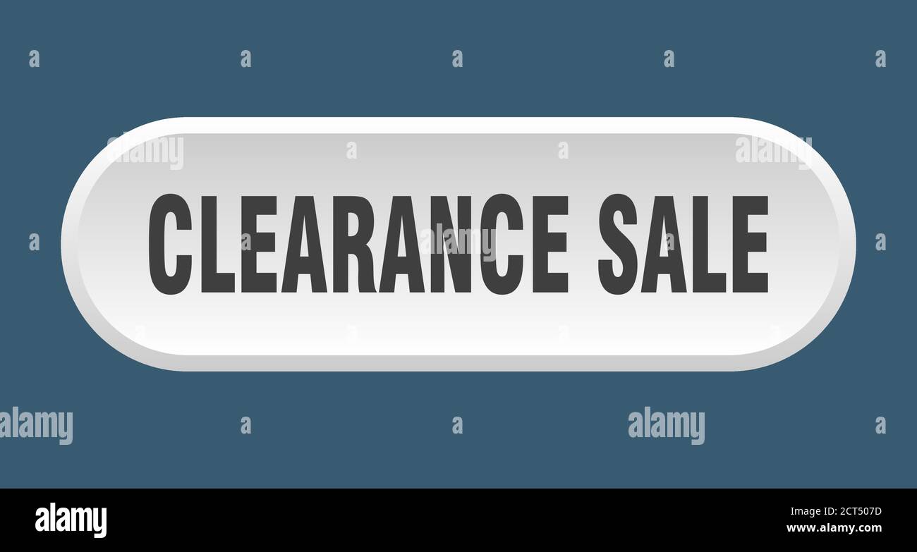 clearance sale button. rounded sign isolated on white background Stock ...