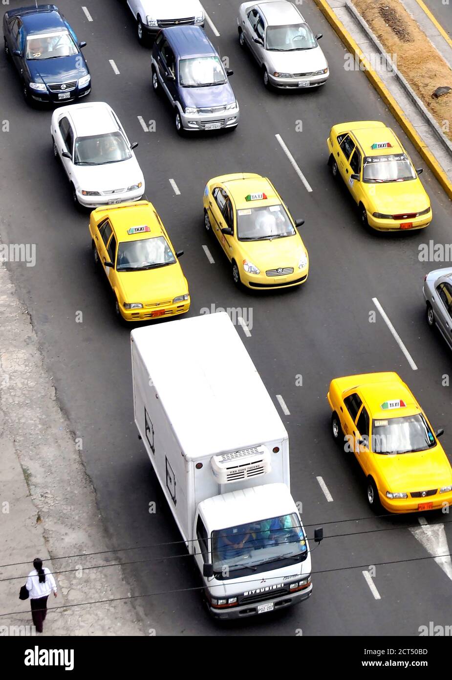 aerial view on traffic Quito Ecuador Stock Photo - Alamy