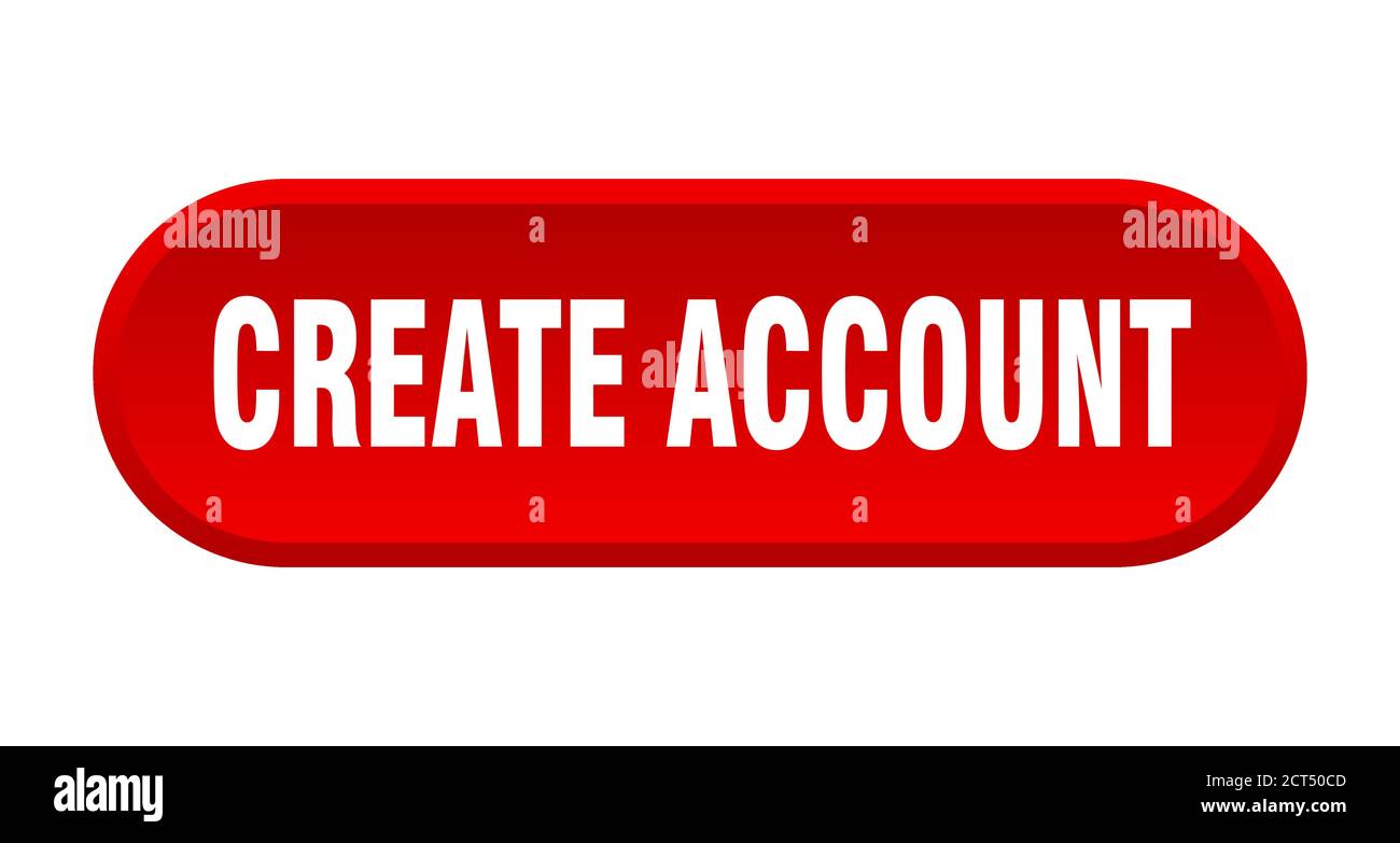 create account button. rounded sign isolated on white background Stock ...