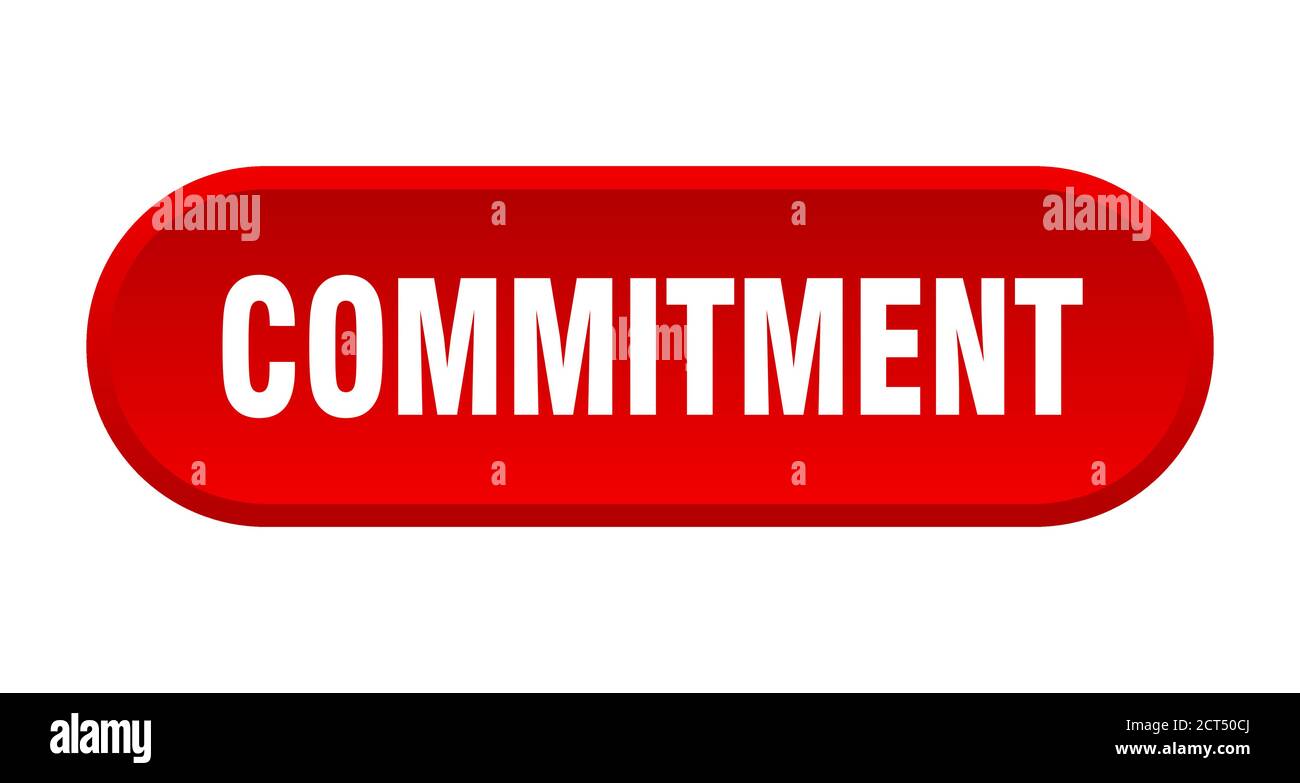 commitment button. rounded sign isolated on white background Stock ...