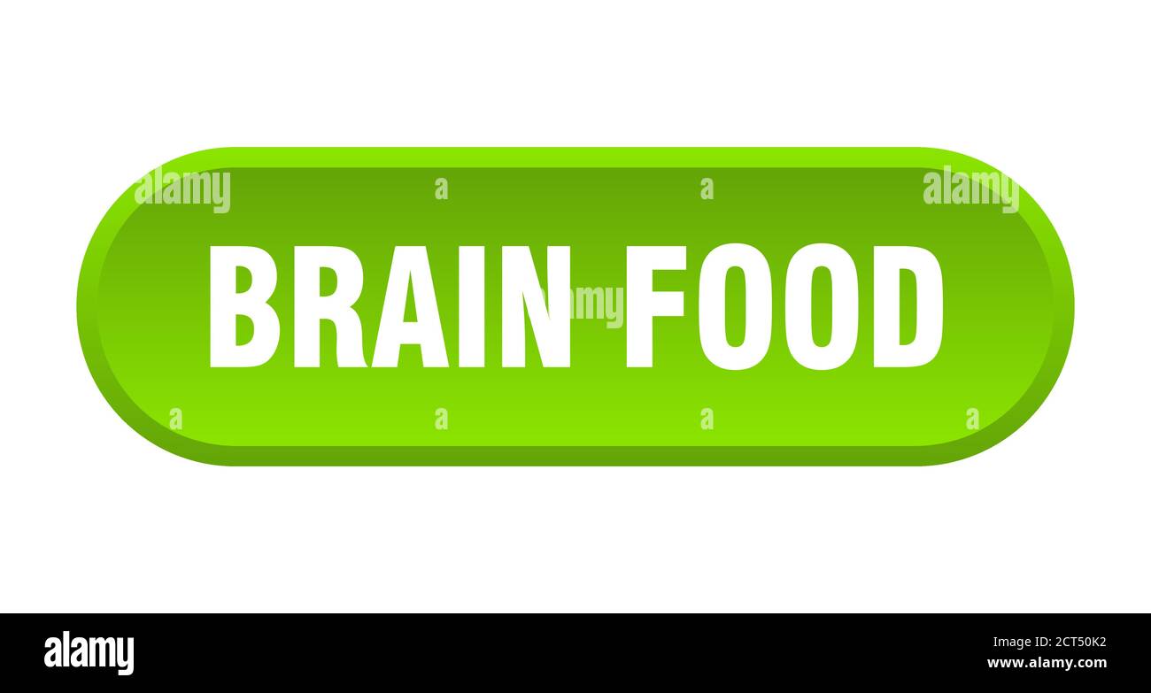 brain food button. rounded sign isolated on white background Stock ...