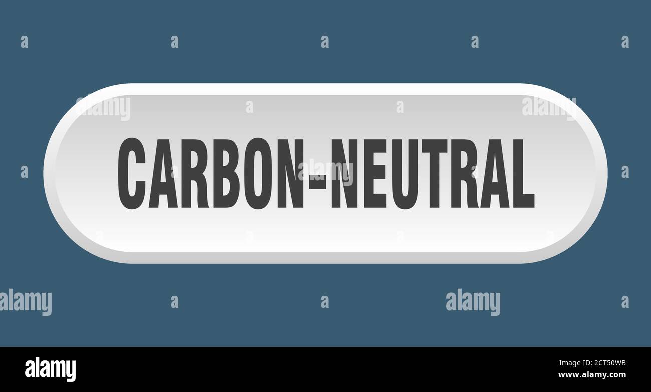 carbon-neutral button. rounded sign isolated on white background Stock ...