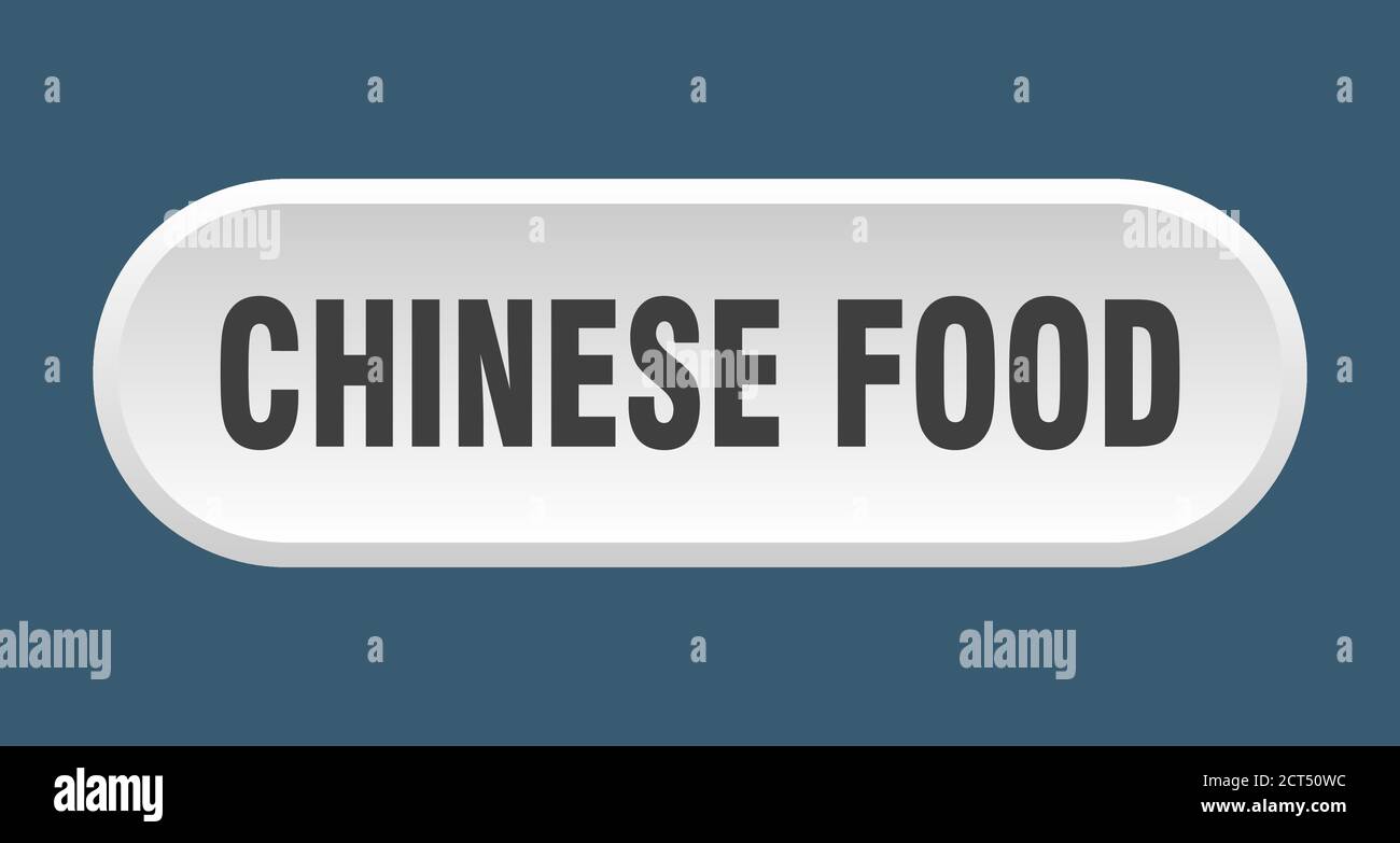 chinese food button. rounded sign isolated on white background Stock ...
