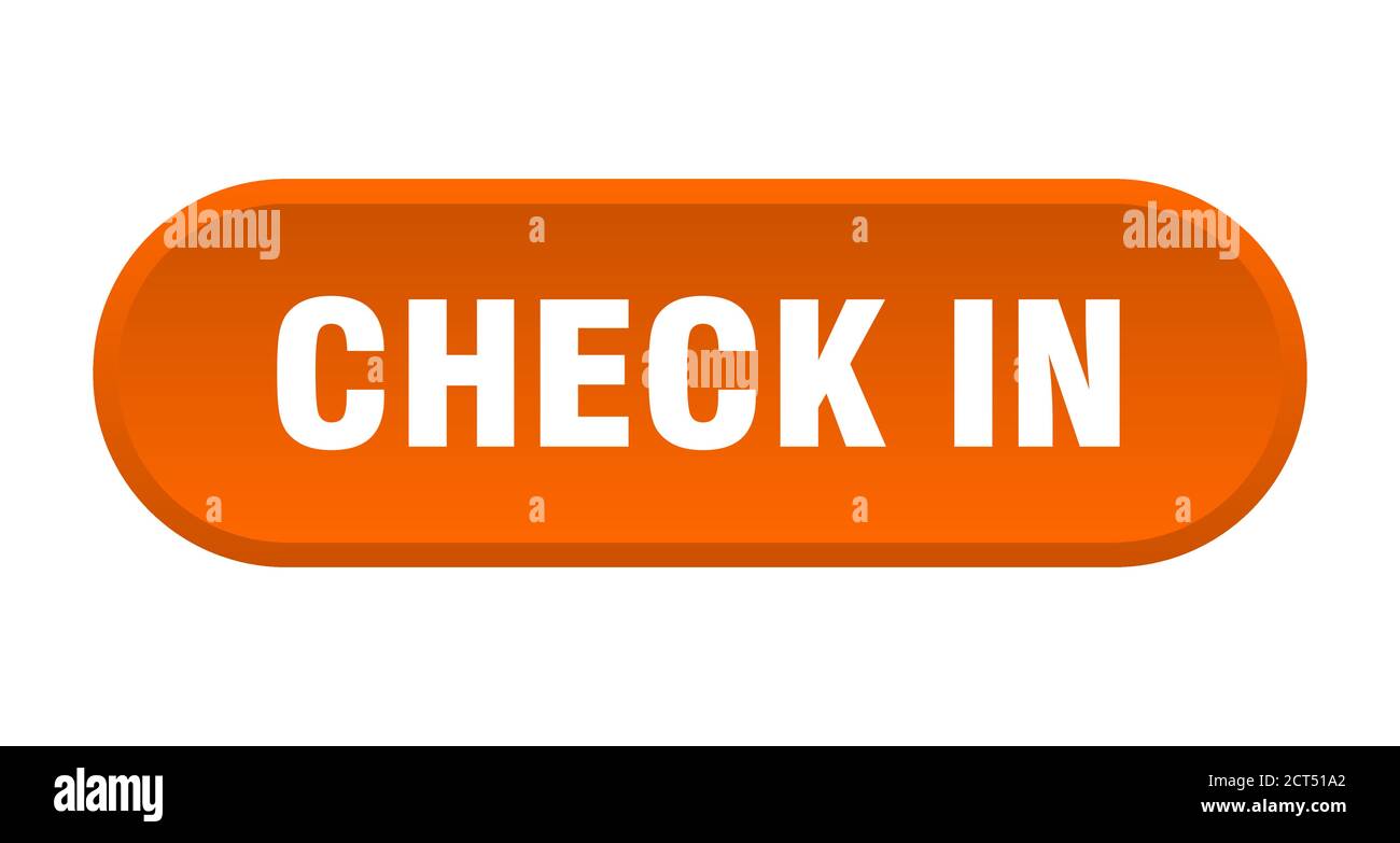 check in button. rounded sign isolated on white background Stock Vector ...