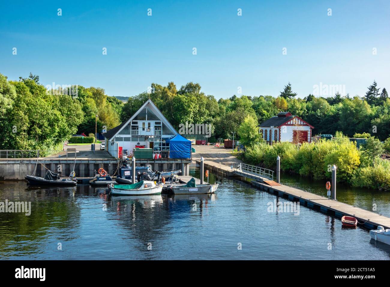 Balloch pier and engine house at Loch Lomond Shores Balloch West ...
