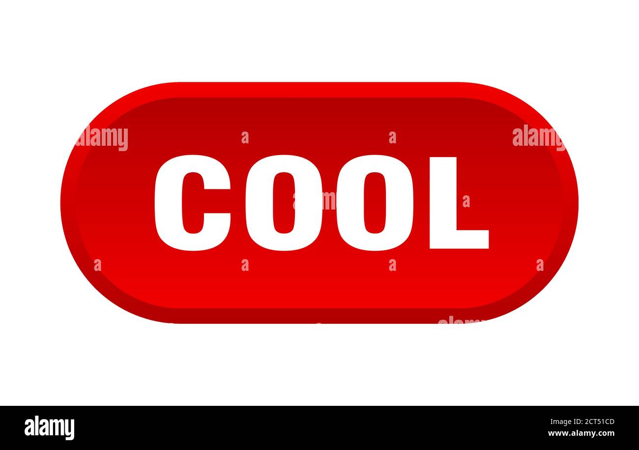 cool button. rounded sign isolated on white background Stock Vector ...