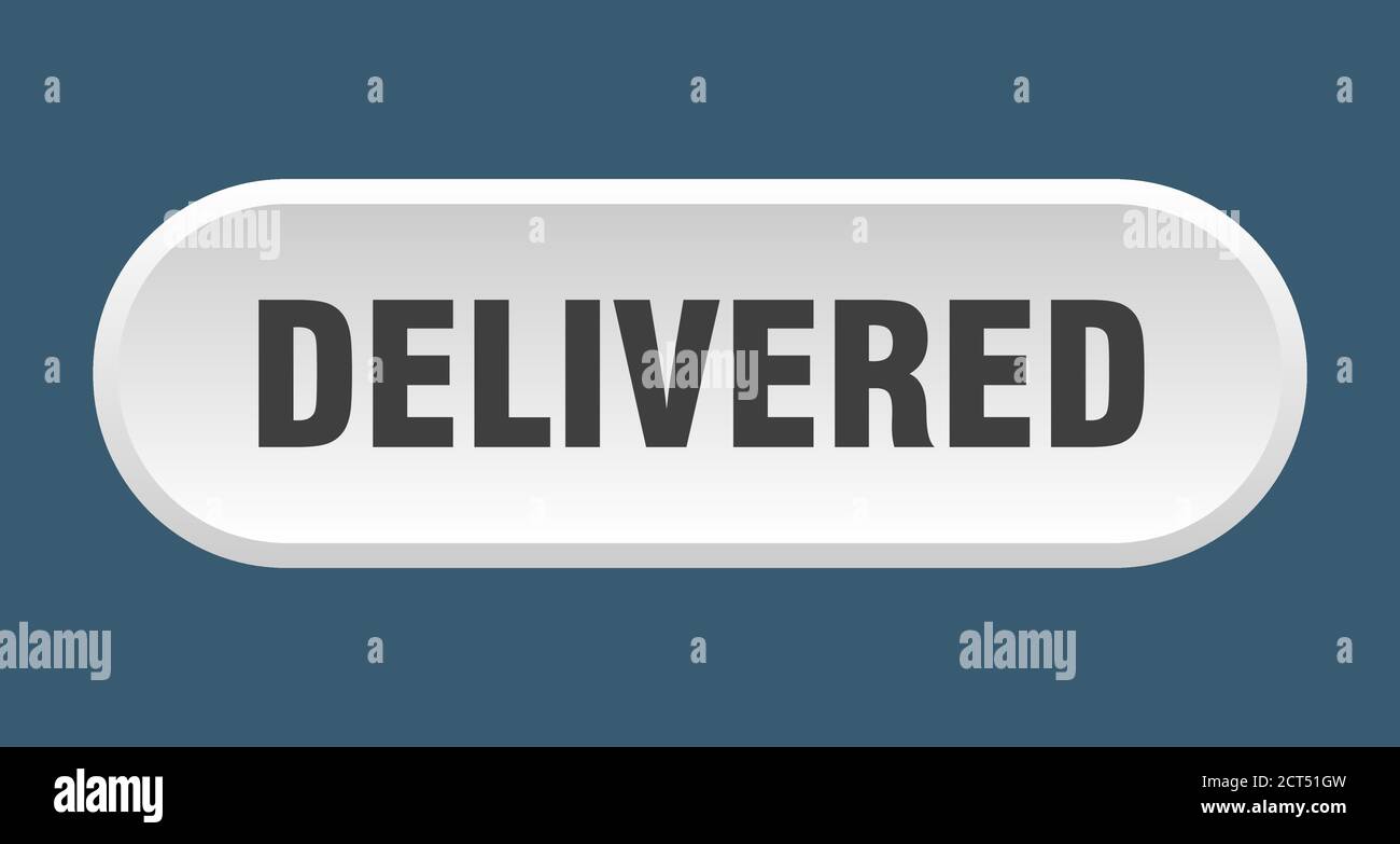 delivered button. rounded sign isolated on white background Stock ...