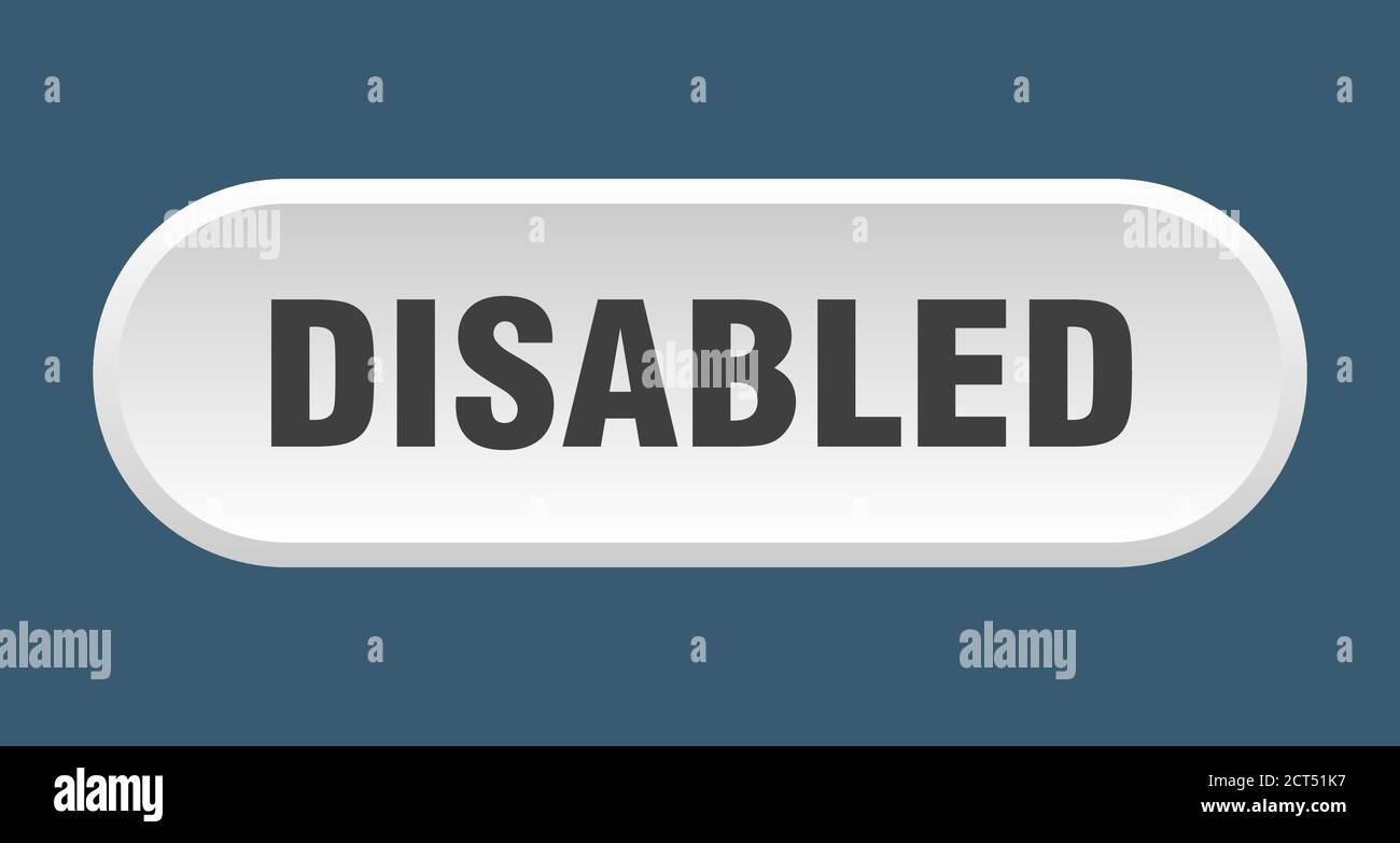 disabled button. rounded sign isolated on white background Stock Vector ...