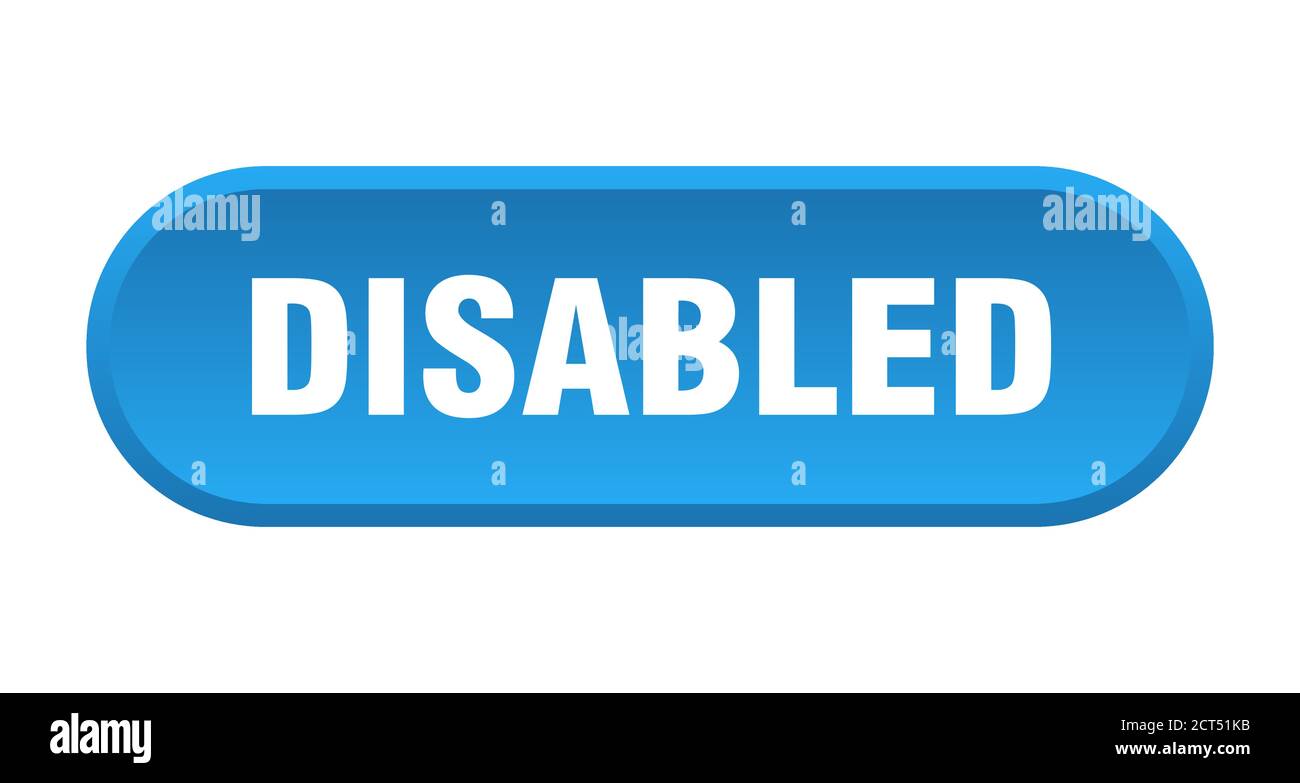 disabled button. rounded sign isolated on white background Stock Vector ...