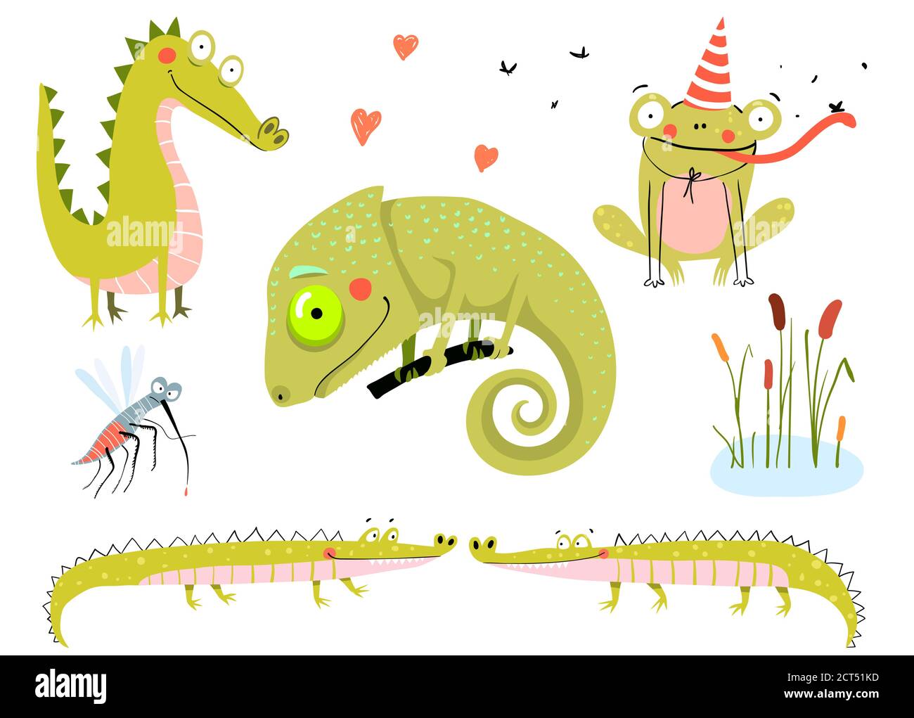 Swamp With Alligator Clipart