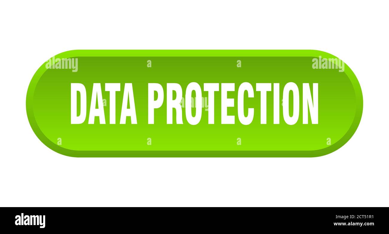 data protection button. rounded sign isolated on white background Stock ...