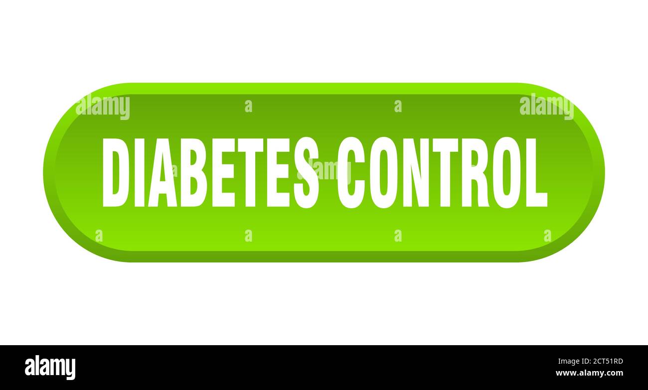 diabetes control button. rounded sign isolated on white background ...
