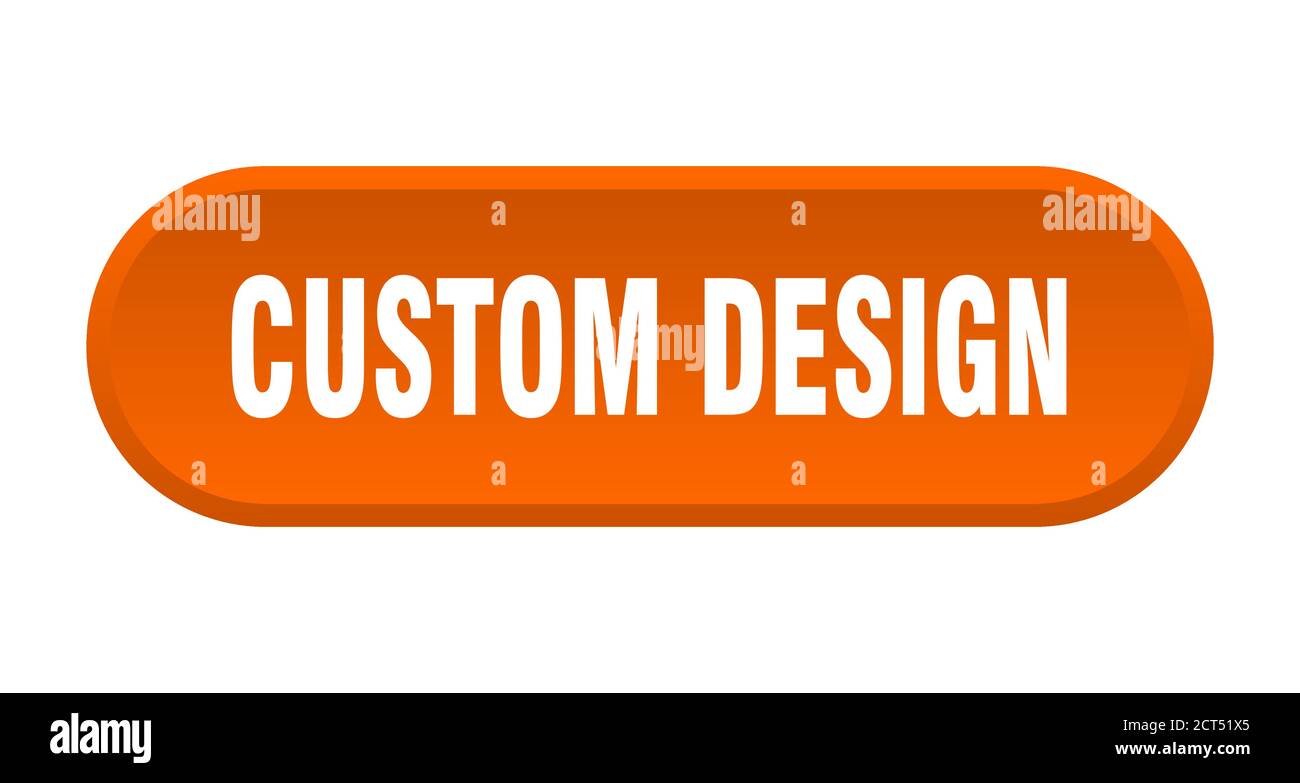 custom design button. rounded sign isolated on white background Stock ...
