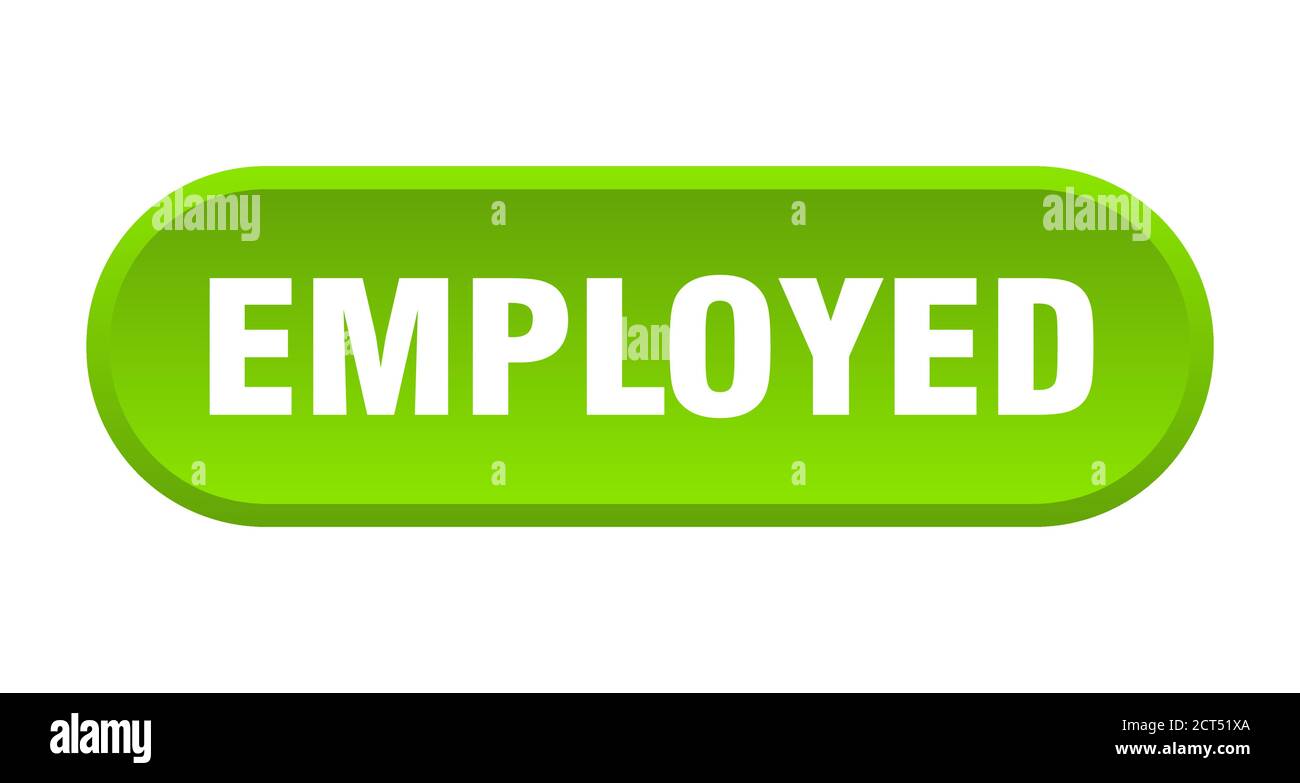 employed button. rounded sign isolated on white background Stock Vector ...