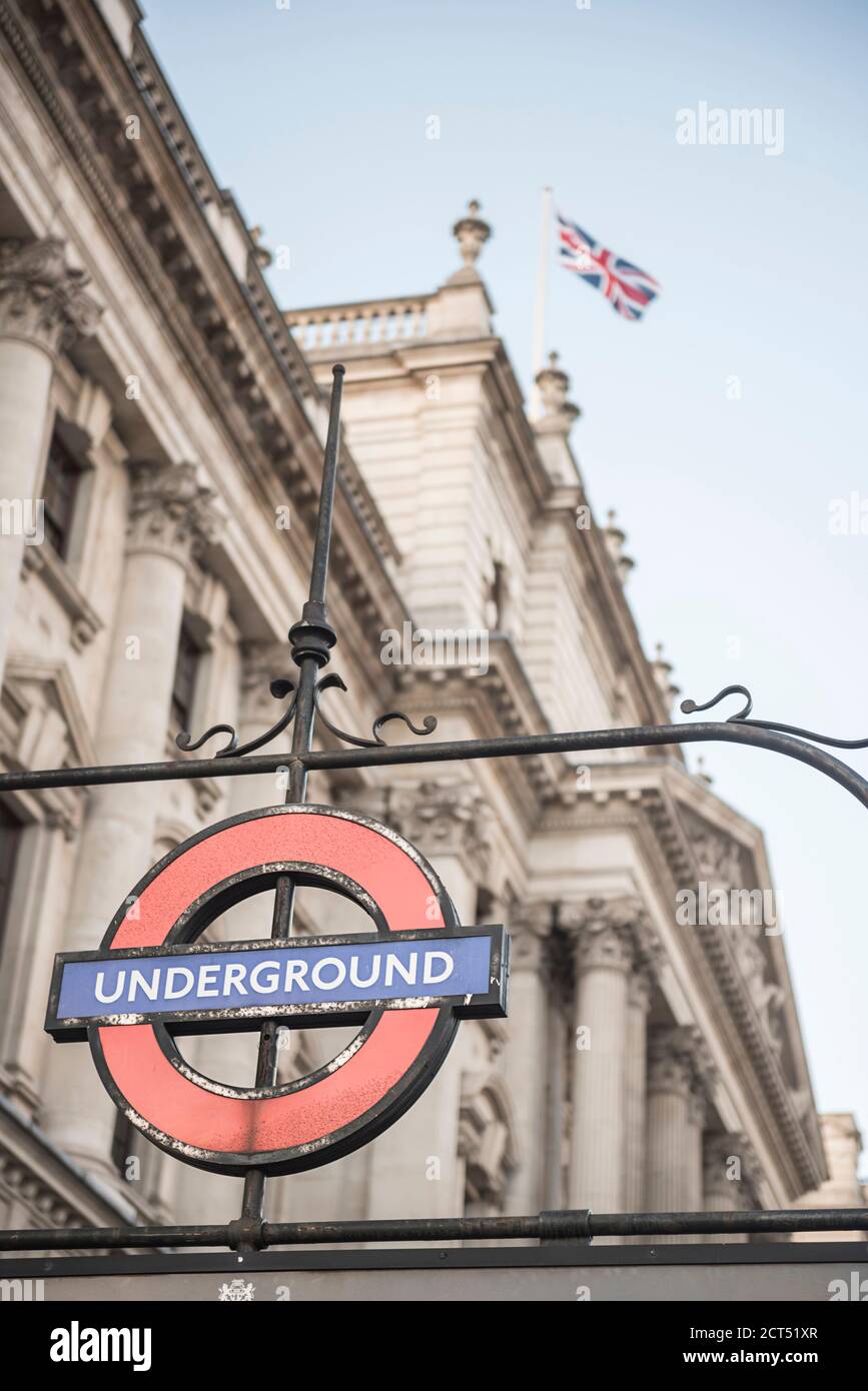 London Underground Tube Station Sign at Westminster Tube Station ...