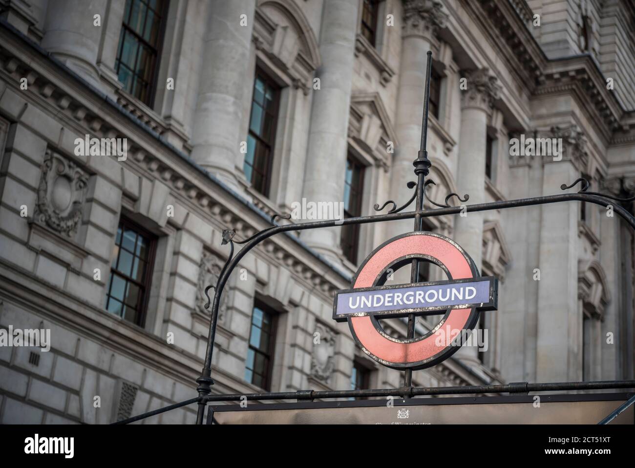 London Underground Tube Station Sign at Westminster Tube Station ...