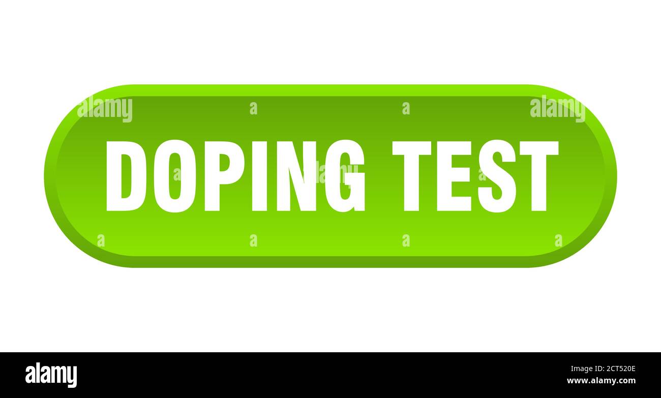 doping test button. rounded sign isolated on white background Stock ...
