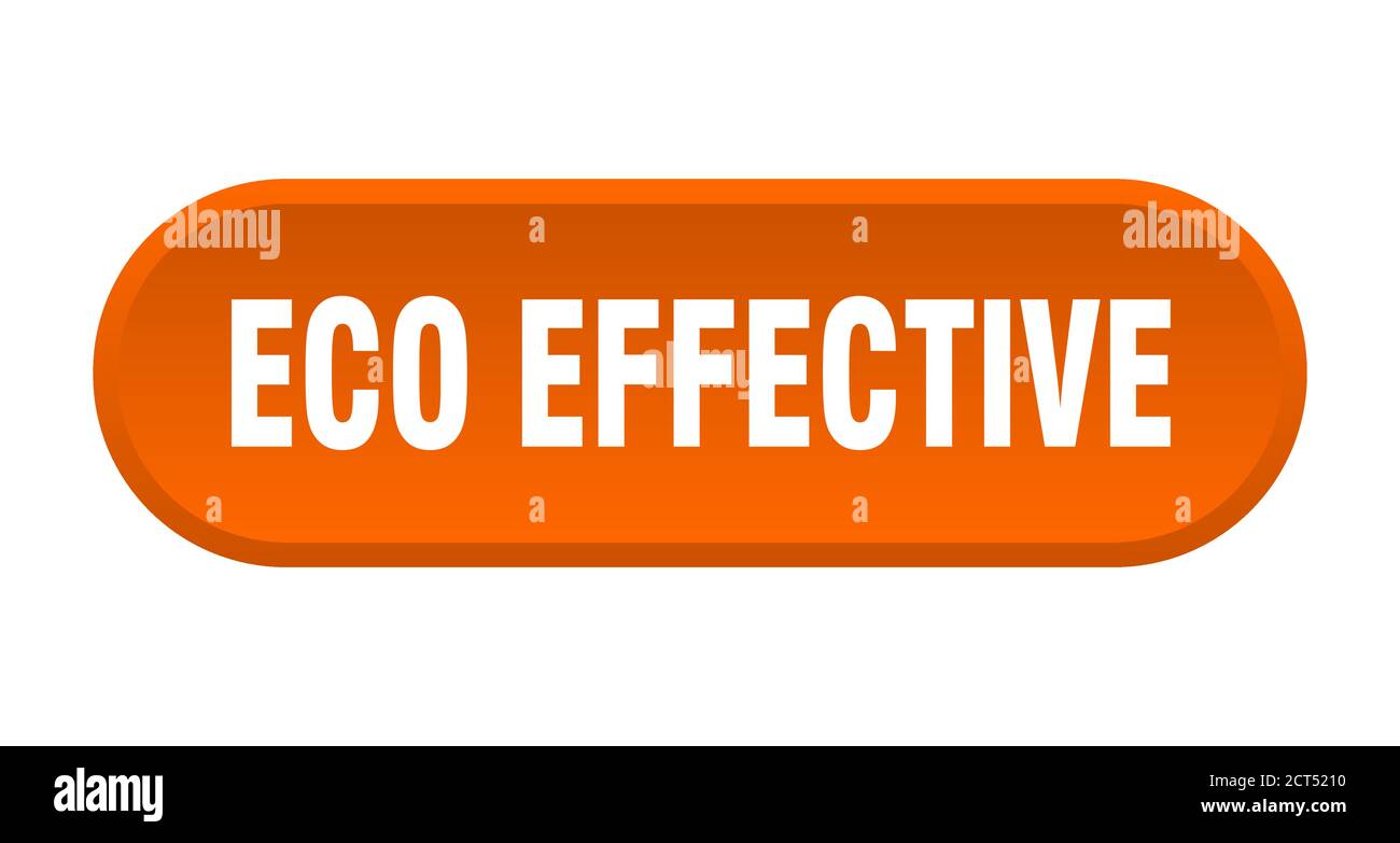 eco effective button. rounded sign isolated on white background Stock ...