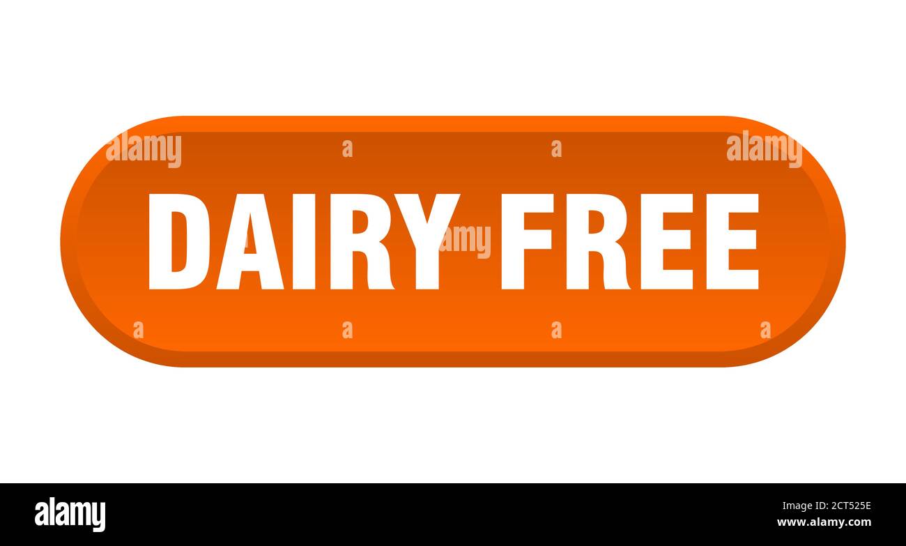 dairy free button. rounded sign isolated on white background Stock ...