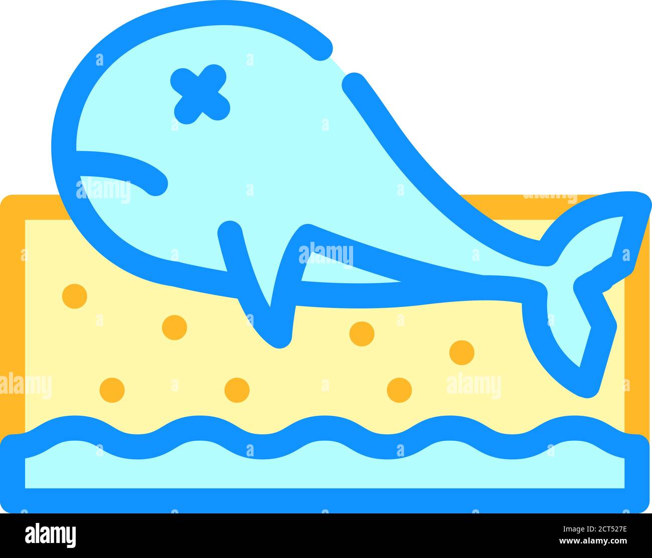 fish death color icon vector symbol illustration Stock Vector Image ...