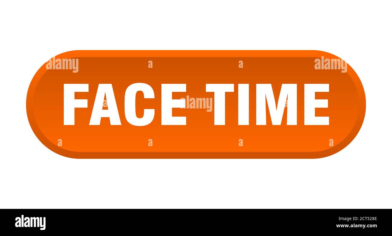 face time button. rounded sign isolated on white background Stock ...
