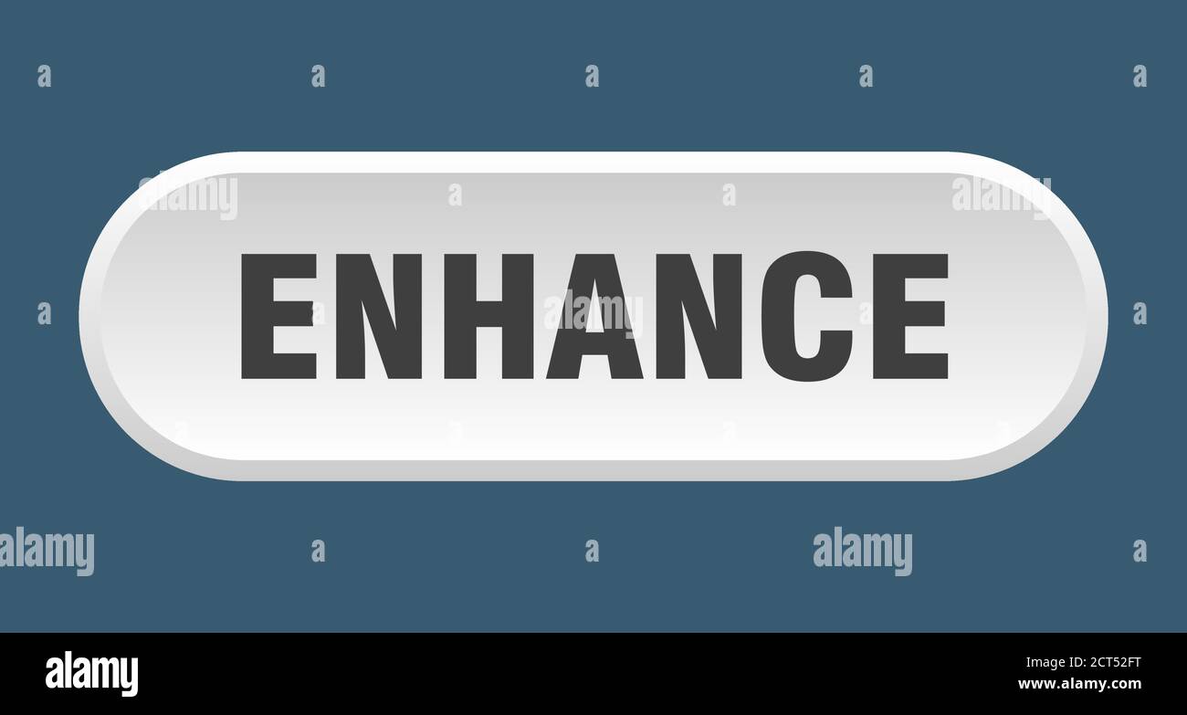 enhance button. rounded sign isolated on white background Stock Vector ...