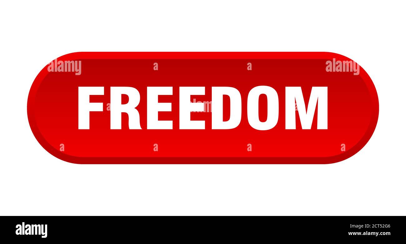 freedom button. rounded sign isolated on white background Stock Vector ...