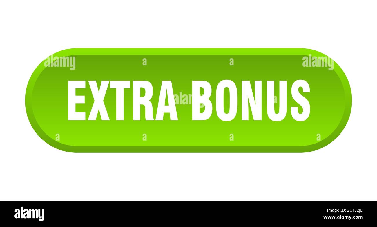 extra bonus button. rounded sign isolated on white background Stock ...